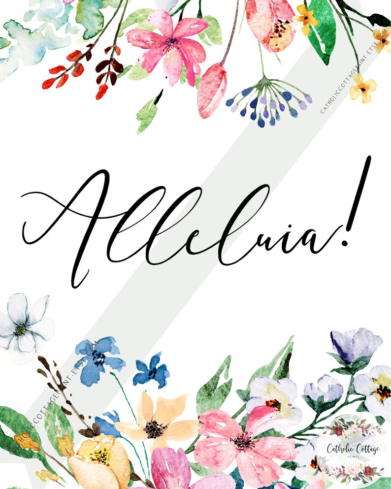 Christian Easter Printable alleluia Digital - Etsy