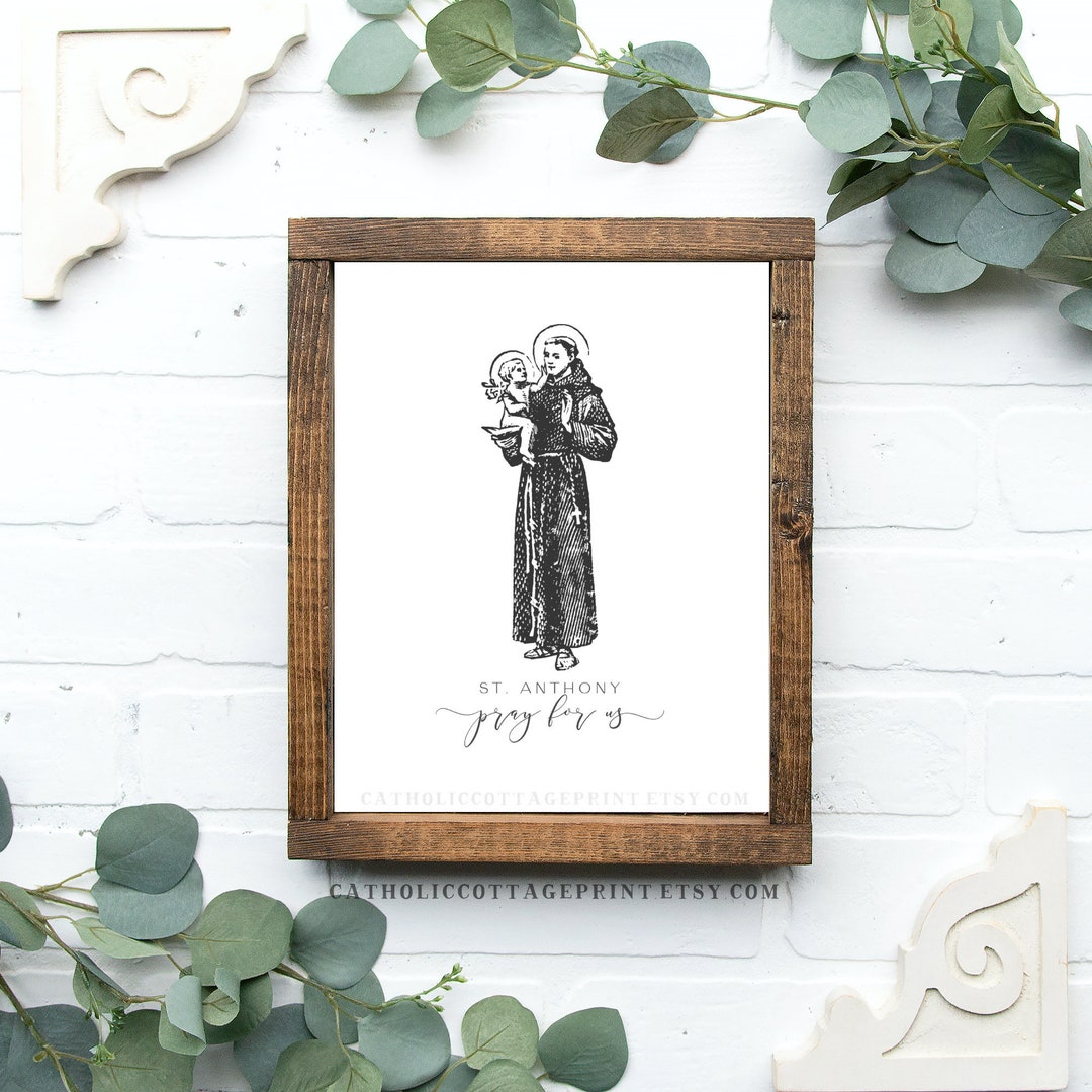 Catholic Saint Printable - St. Anthony, Pray for Us, Digital Download ...