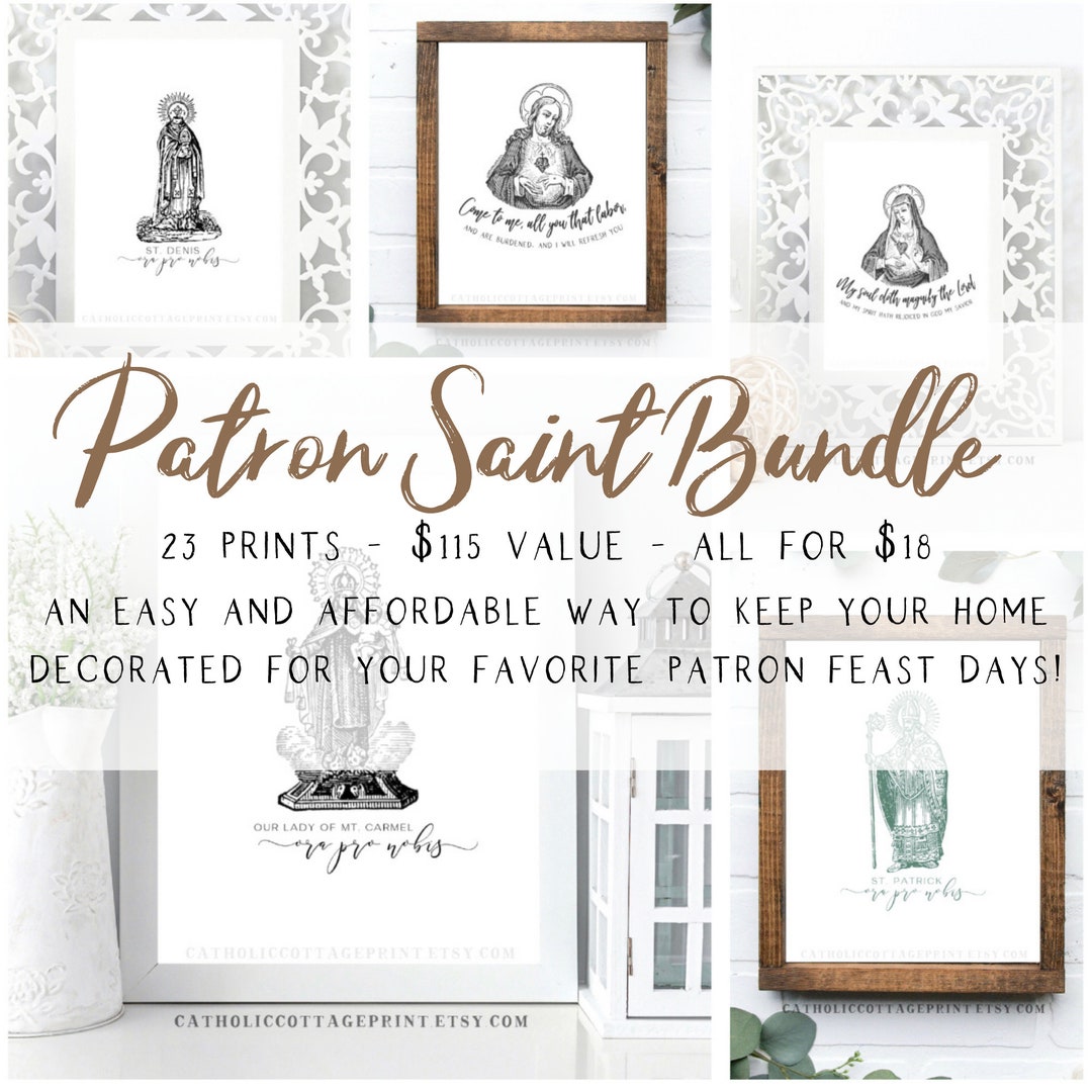Patron Saint Bundle for All Your Favorite Saint Feast Days - Vintage ...
