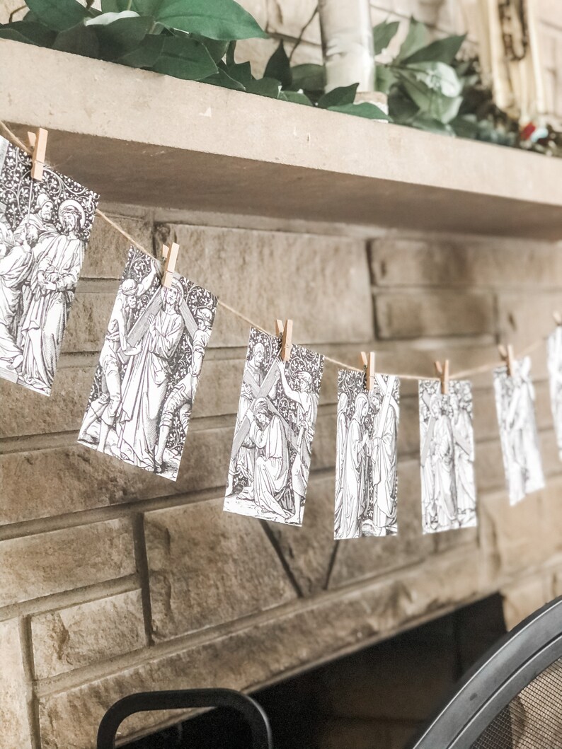 14 Stations of the Cross Printable Banner for Lent/easter - Etsy