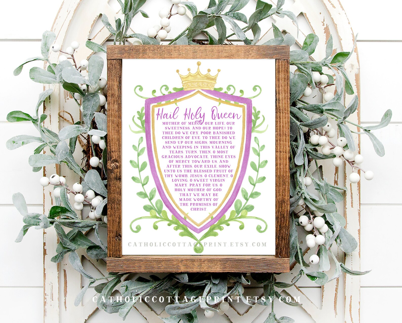 Hail Holy Queen Printable Catholic Digital Download Wall - Etsy