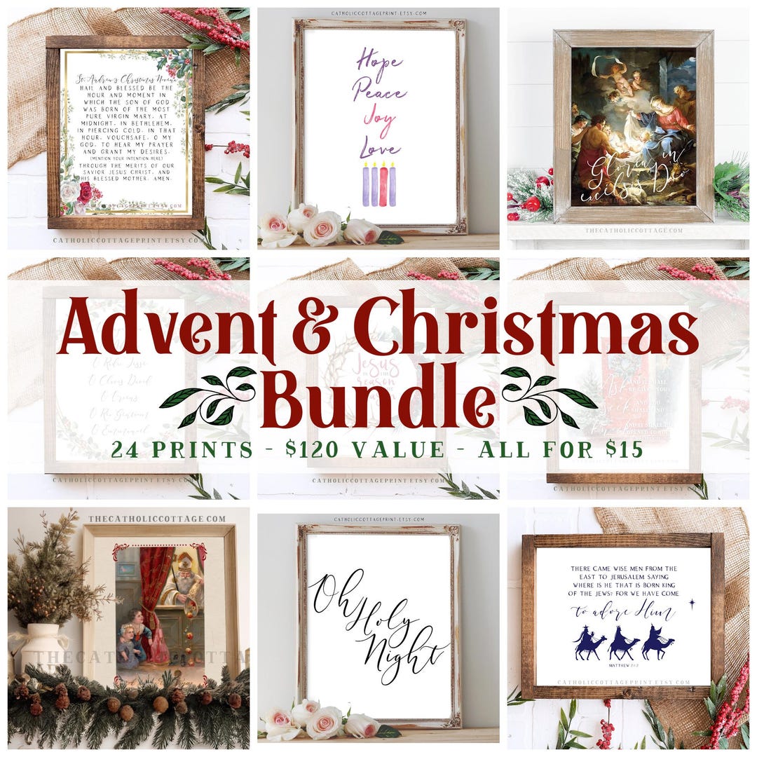 Advent and Christmas Bundle, Advent Printable, Catholic Christmas ...