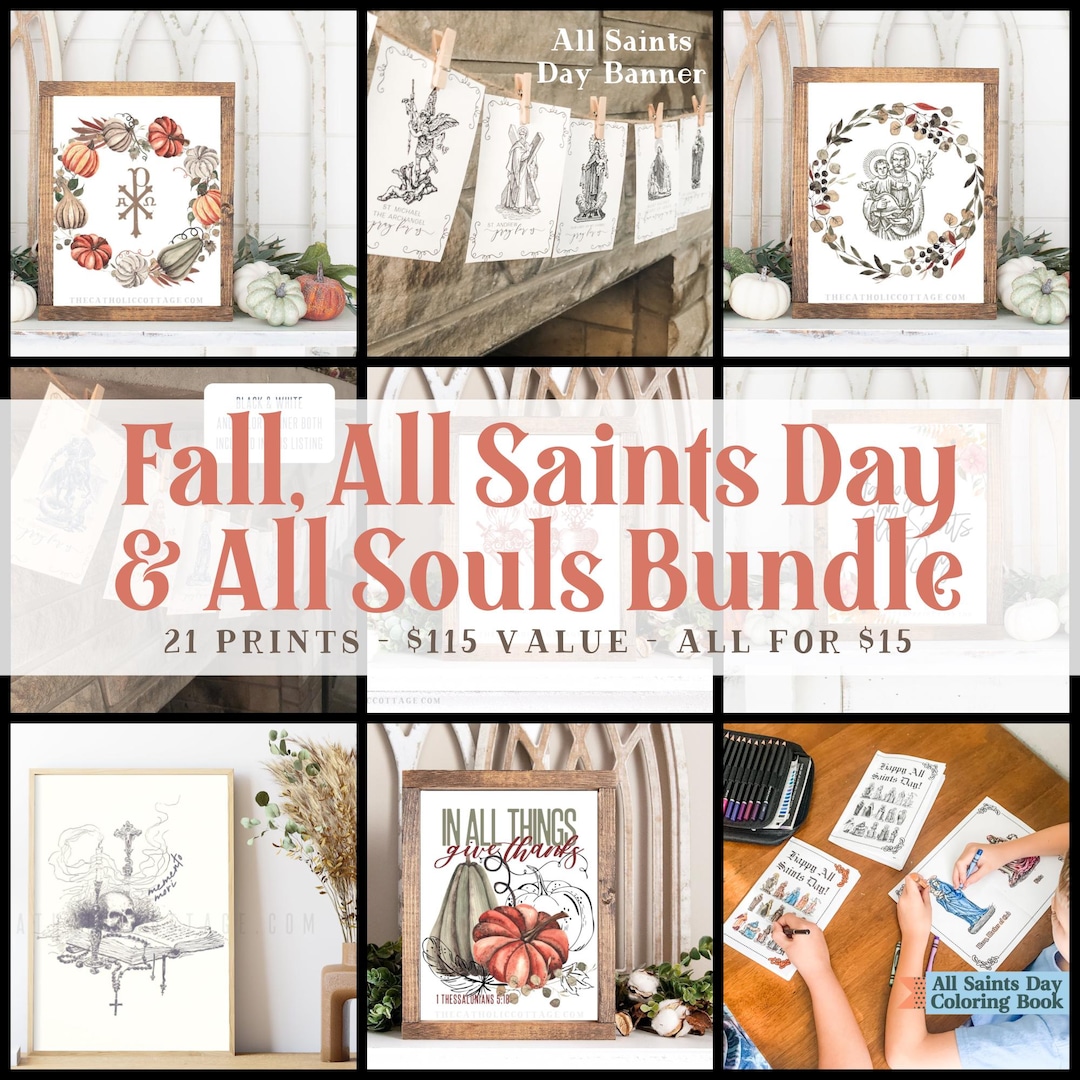 Fall, All Saints Day, and All Souls Bundle, Autumn Printables ...