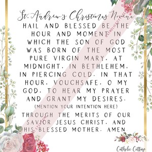 St. Andrew's Christmas Novena - Novena Tracker, Catholic Prayer ...