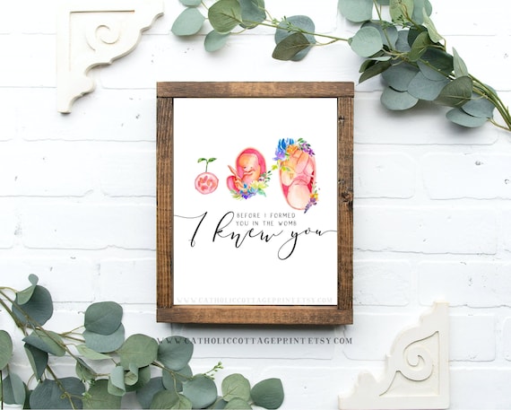Pro Life Printable before I Formed You in the Womb I - Etsy