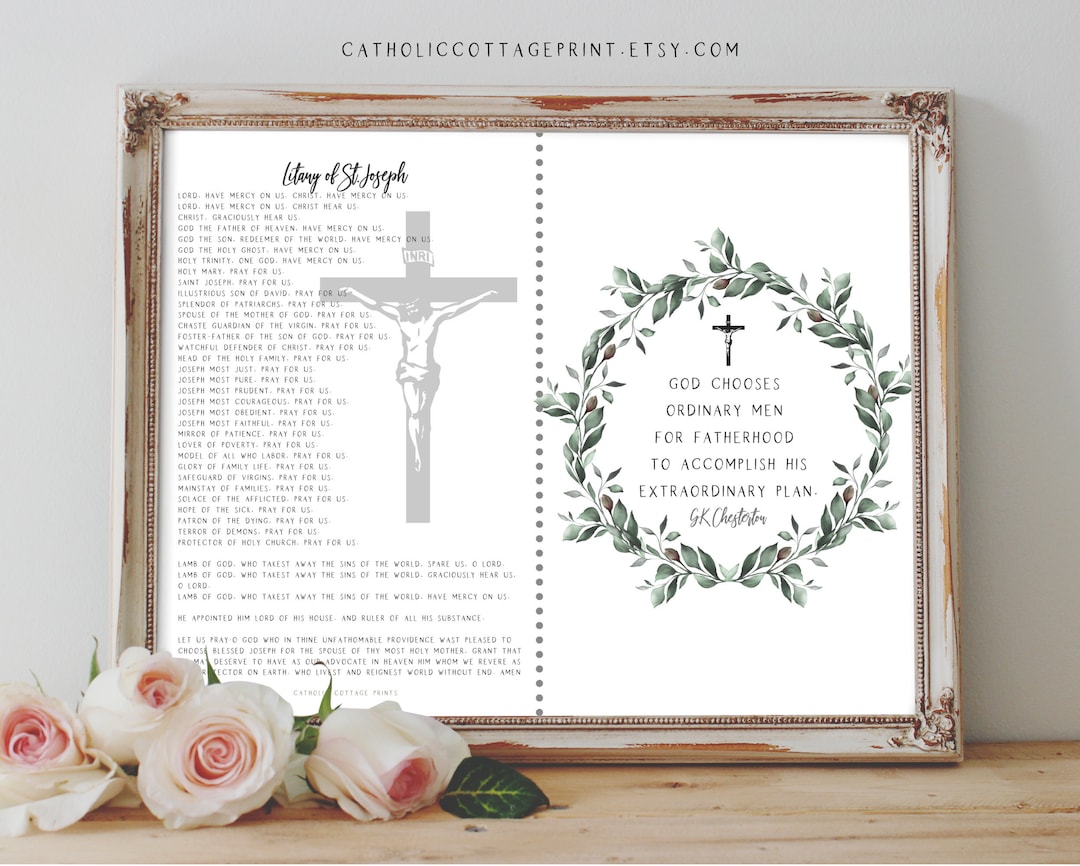 Catholic/christian Fatherhood Print - G.K. Chesterton, Litany of St ...