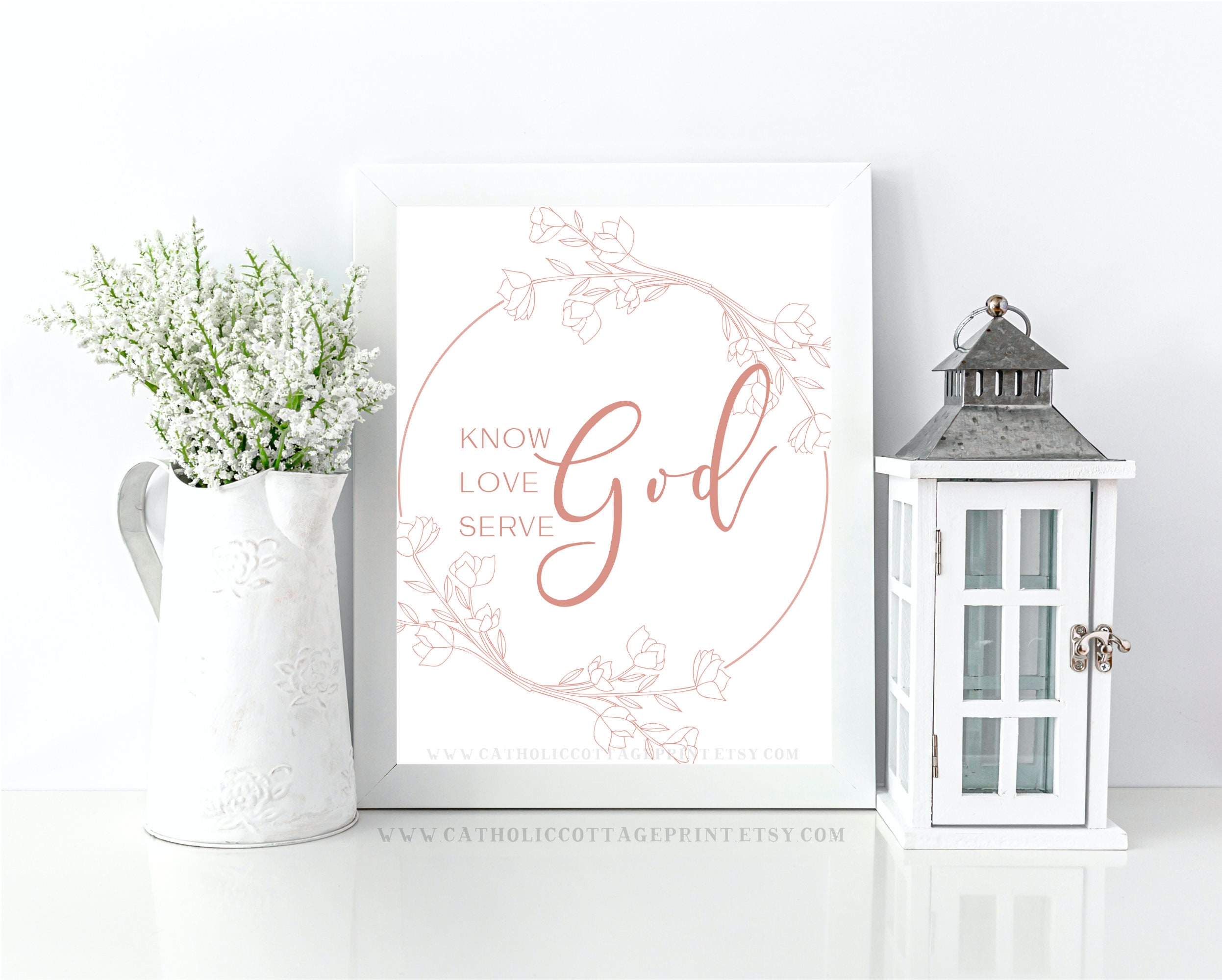 Know Love Serve God Catholic Printable Digital Download | Etsy