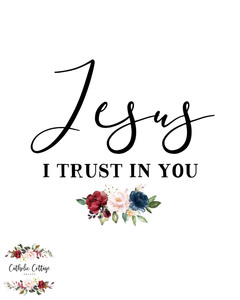 Jesus I Trust in You Divine Mercy St Faustina Litany of - Etsy