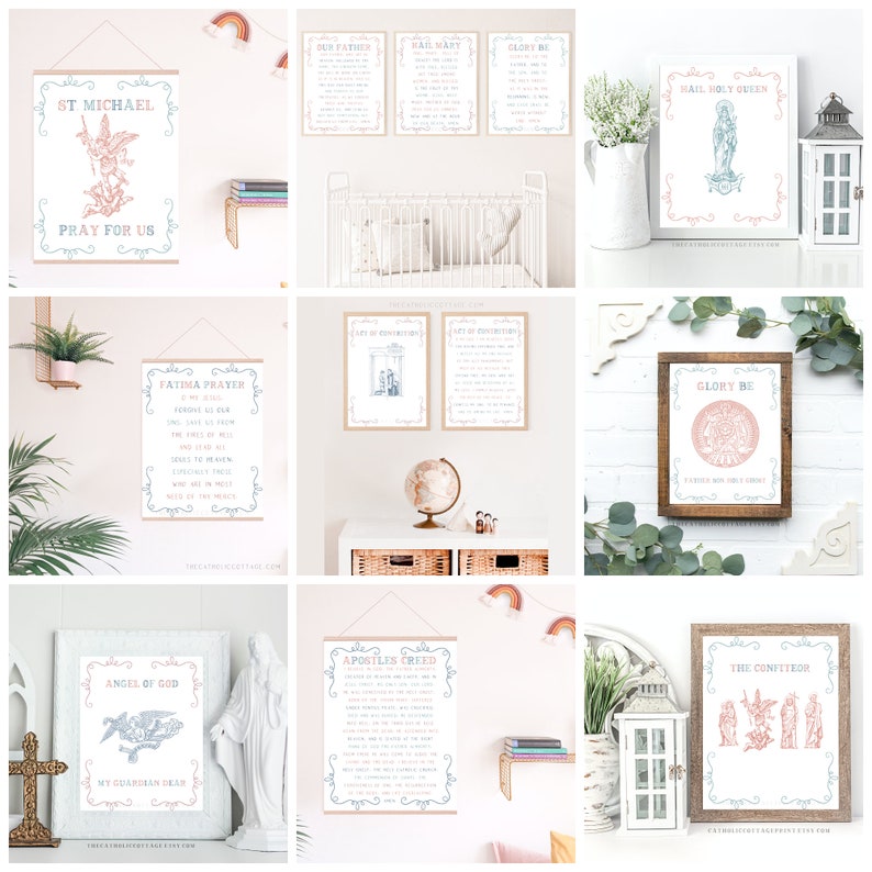 Catholic Kids Prayer Bundle - Vintage Catholic Children Digital ...