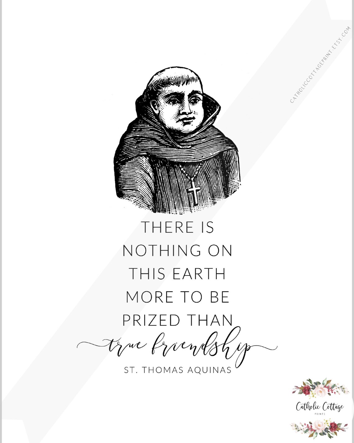 St. Thomas Aquinas Quote There is Nothing on This Earth More | Etsy