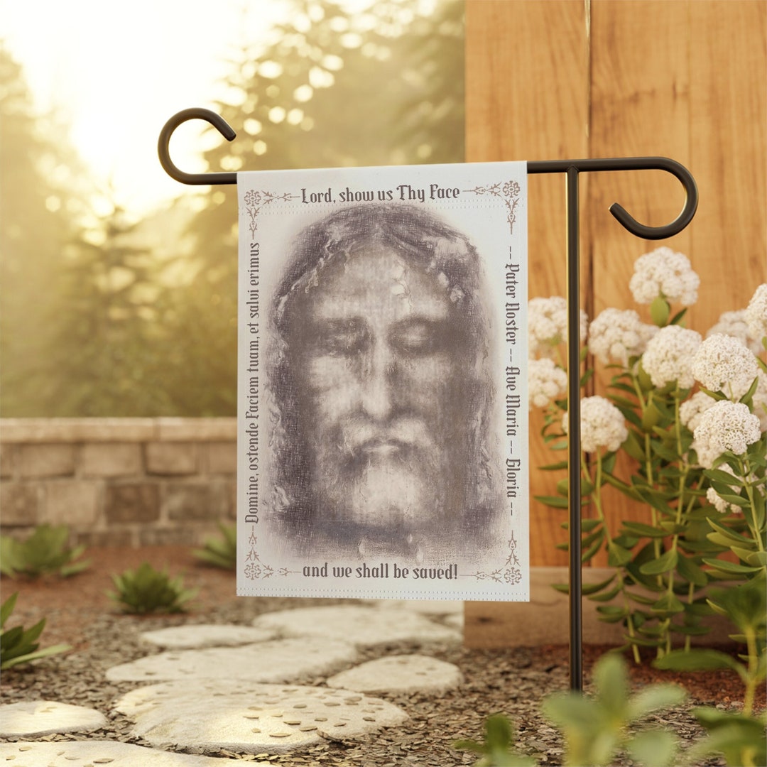 Holy Face of Jesus Outdoor Garden & House Banner, Catholic Home Decor ...