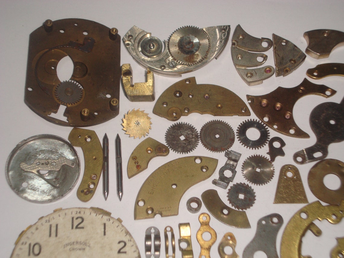 JOB LOT Vintage Piezas de reloj de bolsillo y piezas de reloj | Etsy