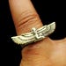 Egyptian Handmade Sterling Silver Ring Band Costume Jewellery...ancient ...