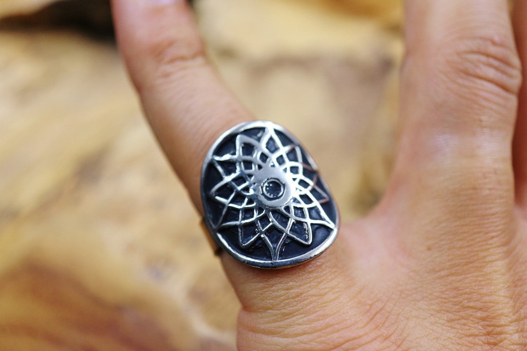 Egyptian Arabic Style Handmade Gorgeous Oxidized Nickel Adjustable Ring ...