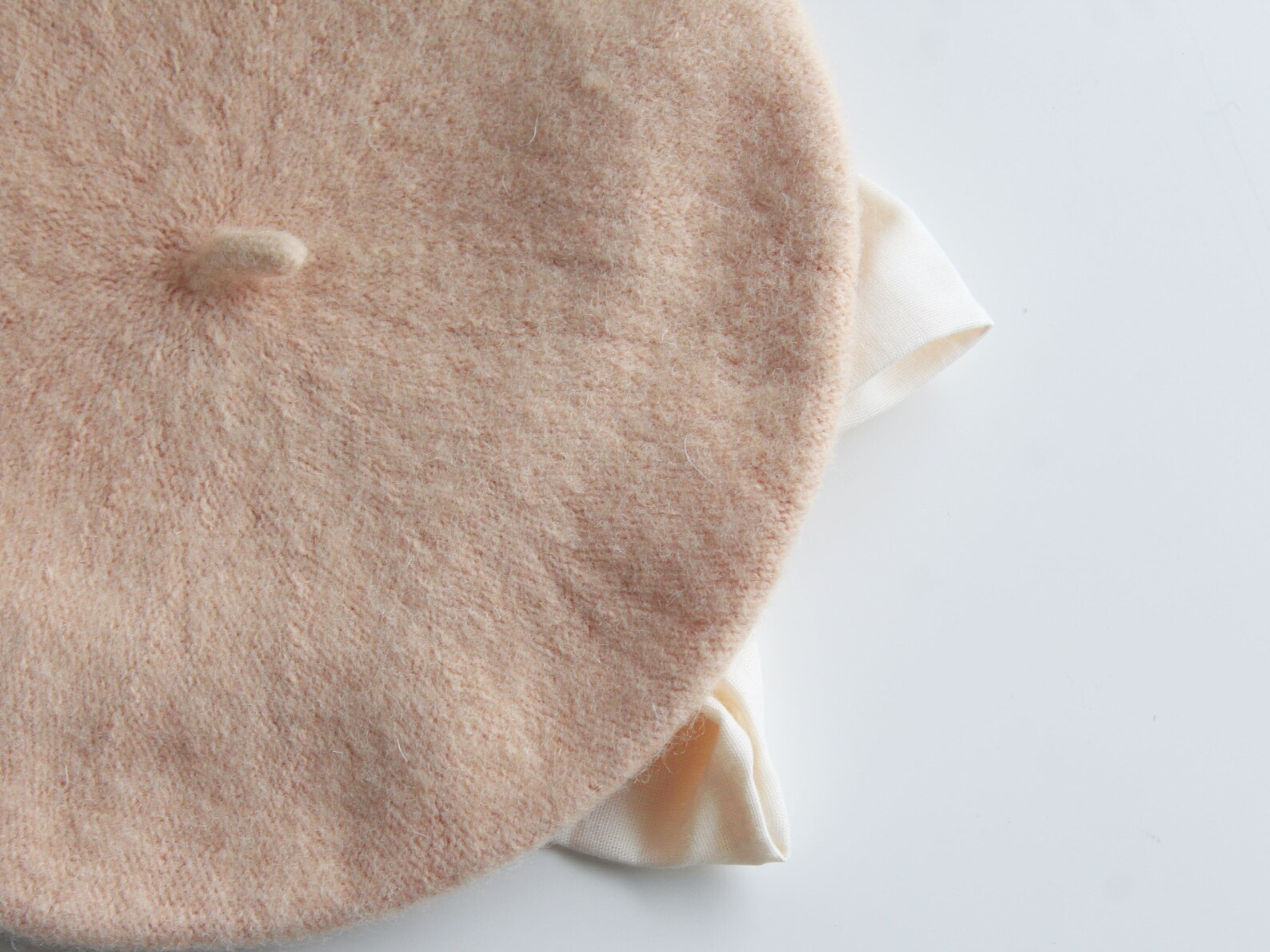 Beret Woman Beige Beret With Alice Bow Wool Beret French - Etsy