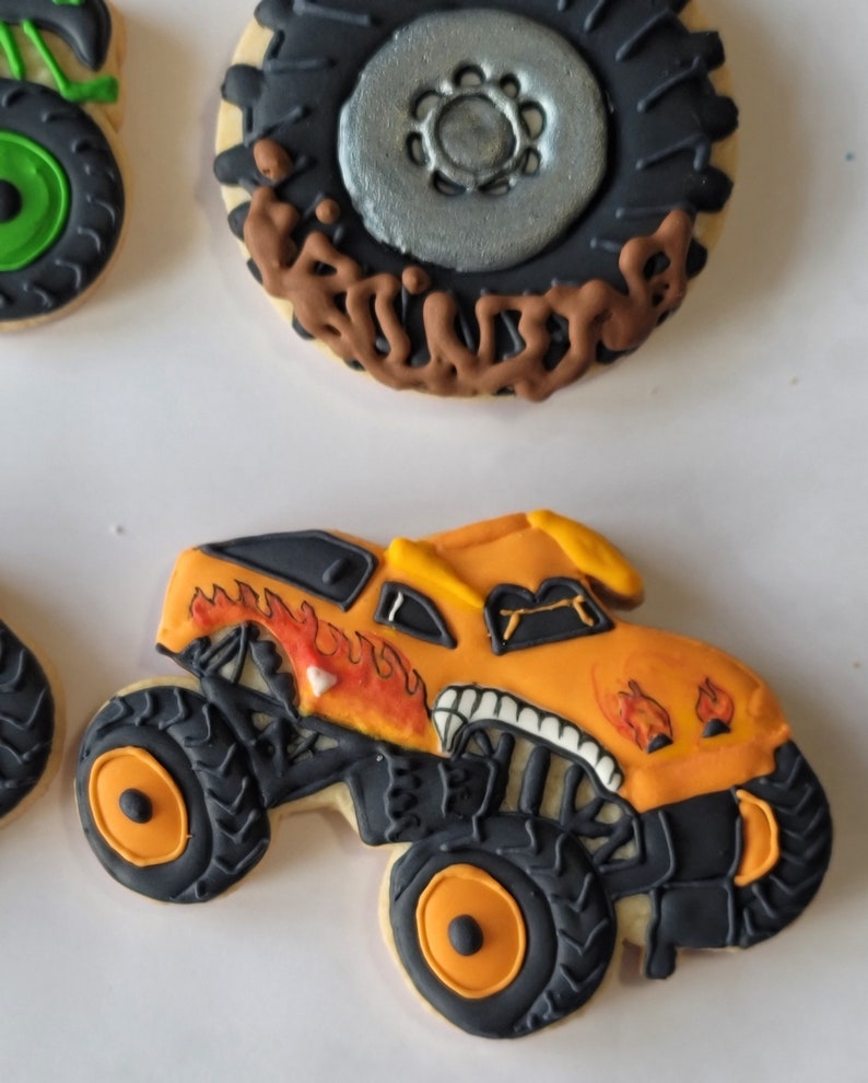Treat Your Guests to 1 Dozen Customized Handmade Monster Jam Themed ...