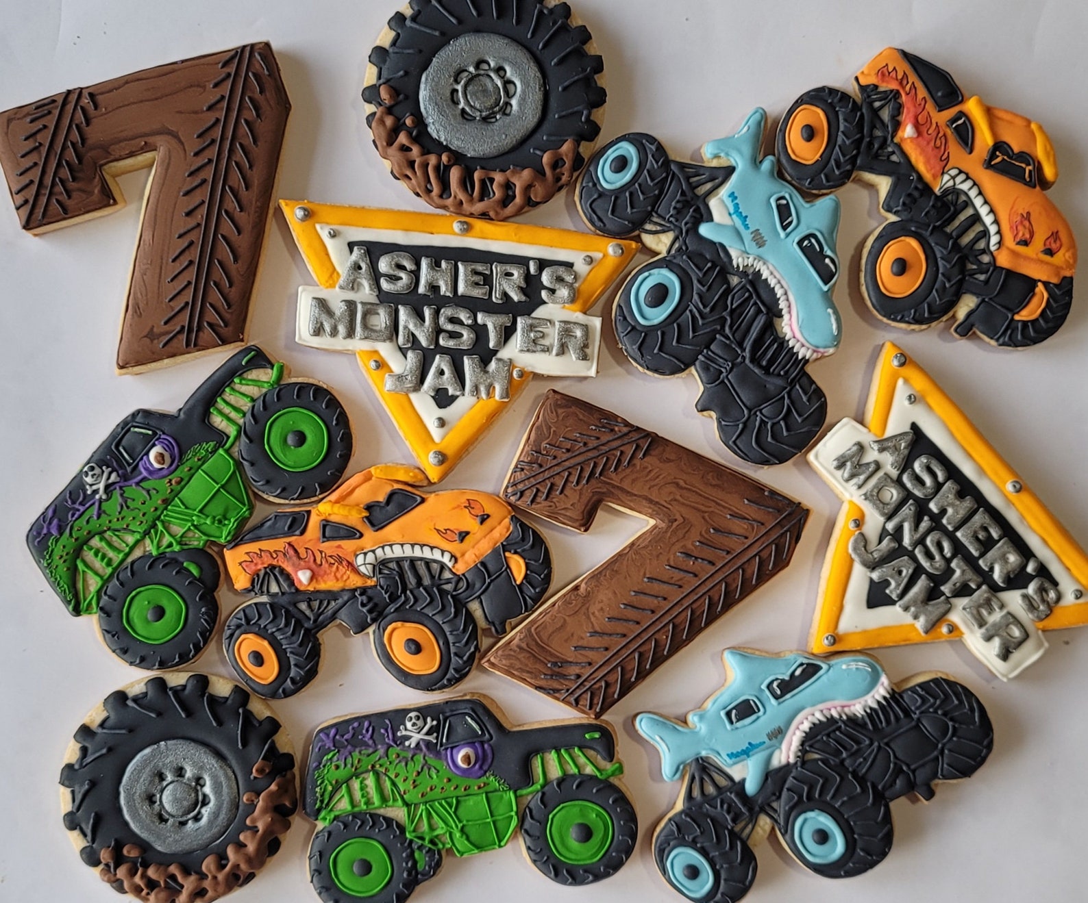 Treat Your Guests to 1 Dozen Customized Handmade Monster Jam Themed ...