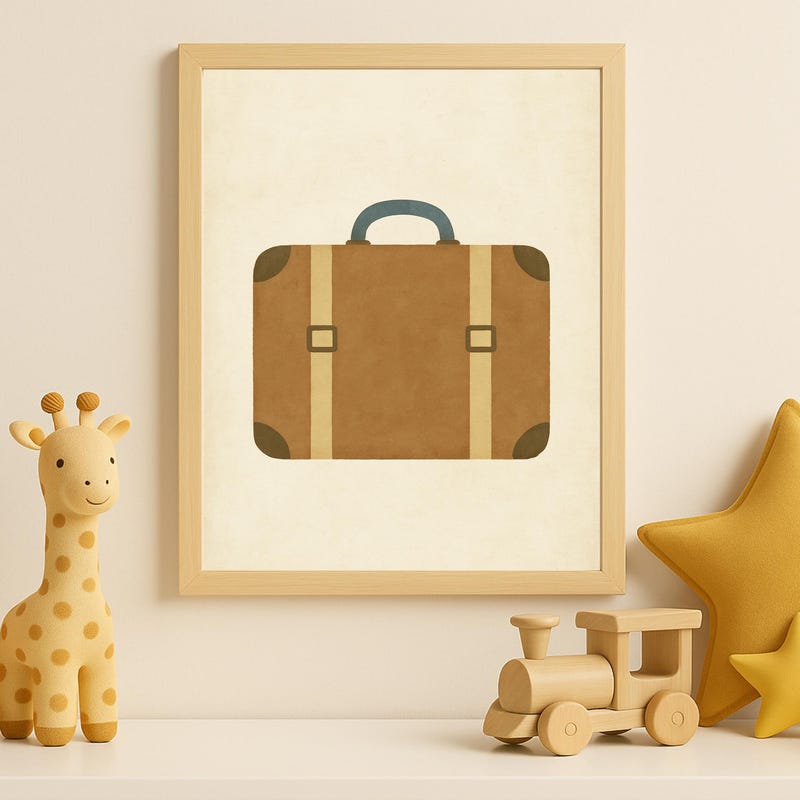 Suitcase Print Poster - Etsy UK