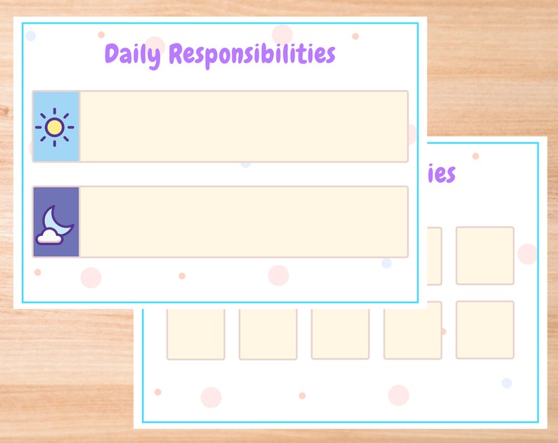 Kids Chore Chart Printable Daily Rhythm Daily - Etsy