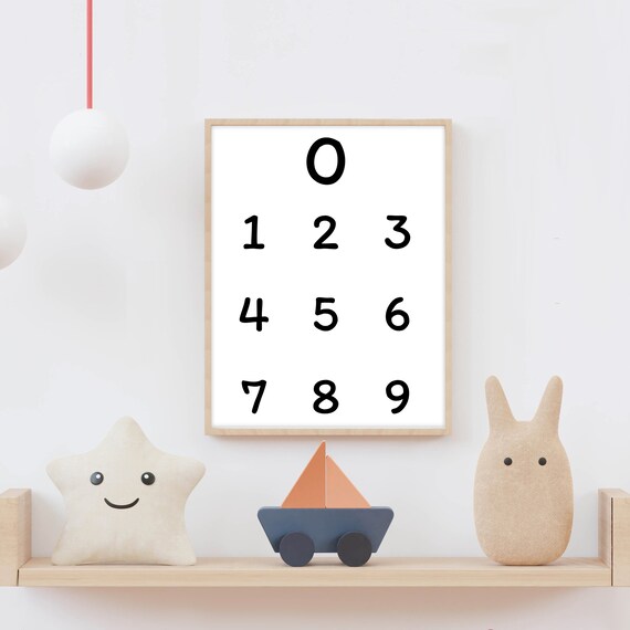 Preschool Printable Numbers 0-9 Numbers Printable Wall Art - Etsy