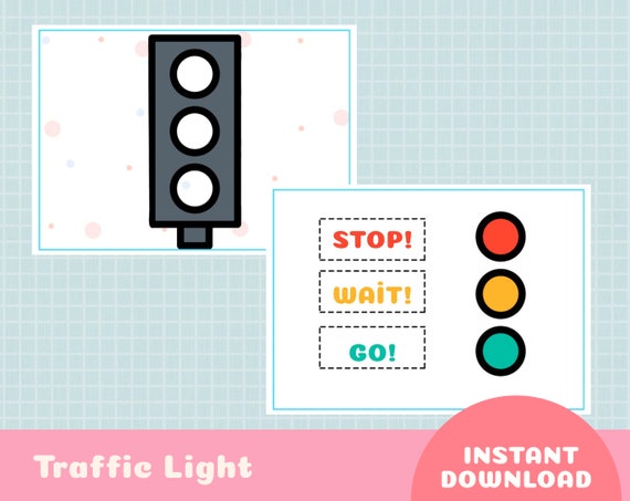 Traffic Light Printable Printable Stoplight Toddler Busy | Etsy