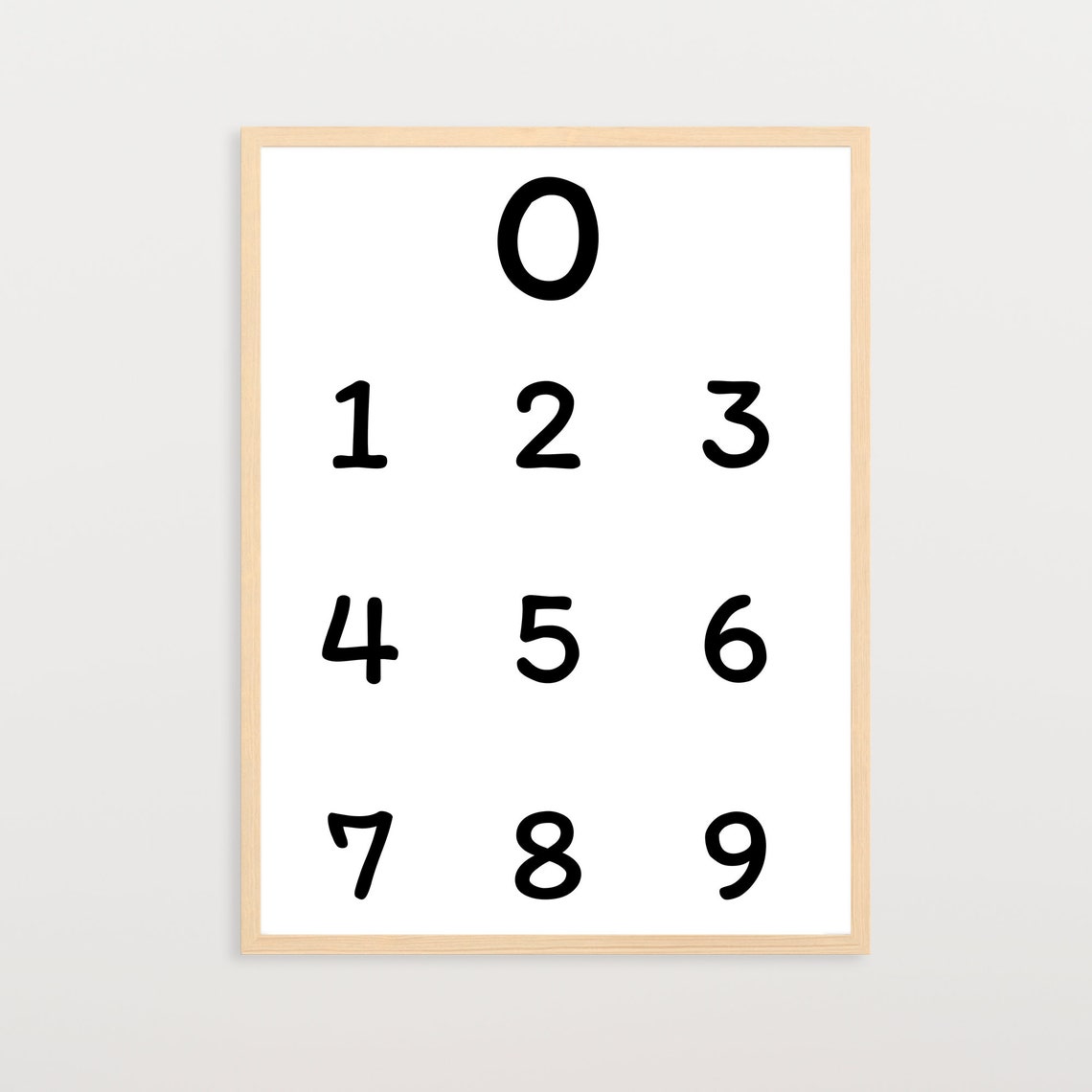 Preschool Printable Numbers 0-9 Numbers Printable Wall Art - Etsy