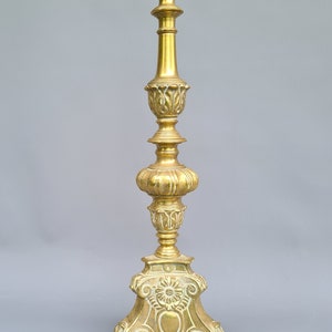 Large Brass Church Candlestick in Baroque Style With Tripod Foot ++ - Etsy