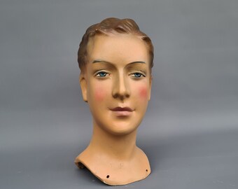 Large Plaster Head From a Mannequin, Art Deco Style - Etsy