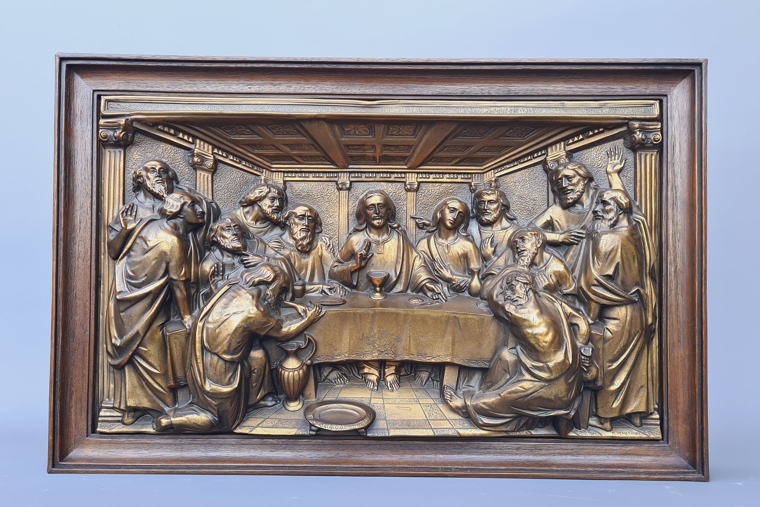 Old Last Supper Wall Plaque Copper - Etsy
