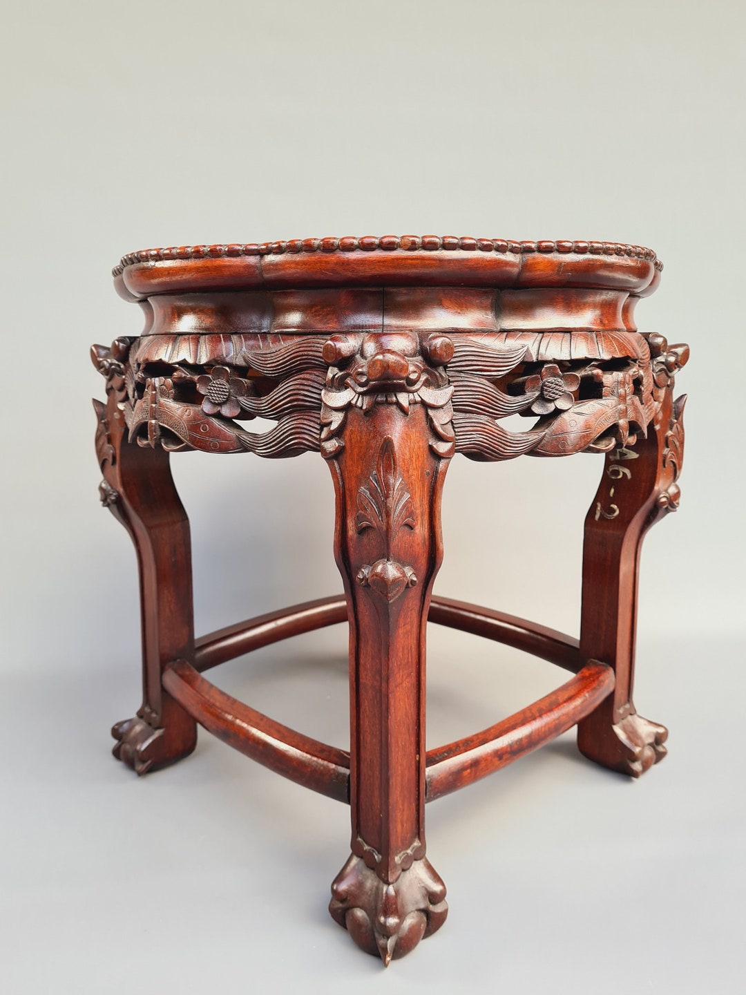 Hard Wooden Chinese Table With Marble Top - Etsy