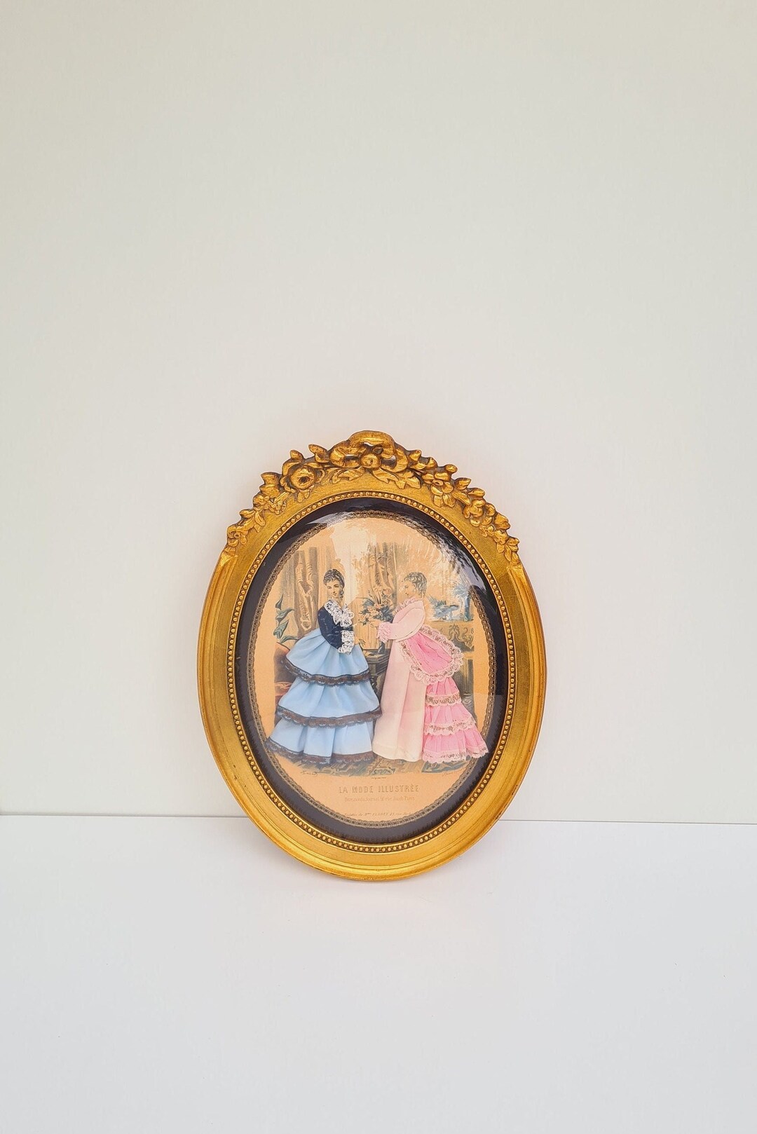 Vintage Oval French 'la Mode Illustrée' Paris Frame, With Crown ++ - Etsy