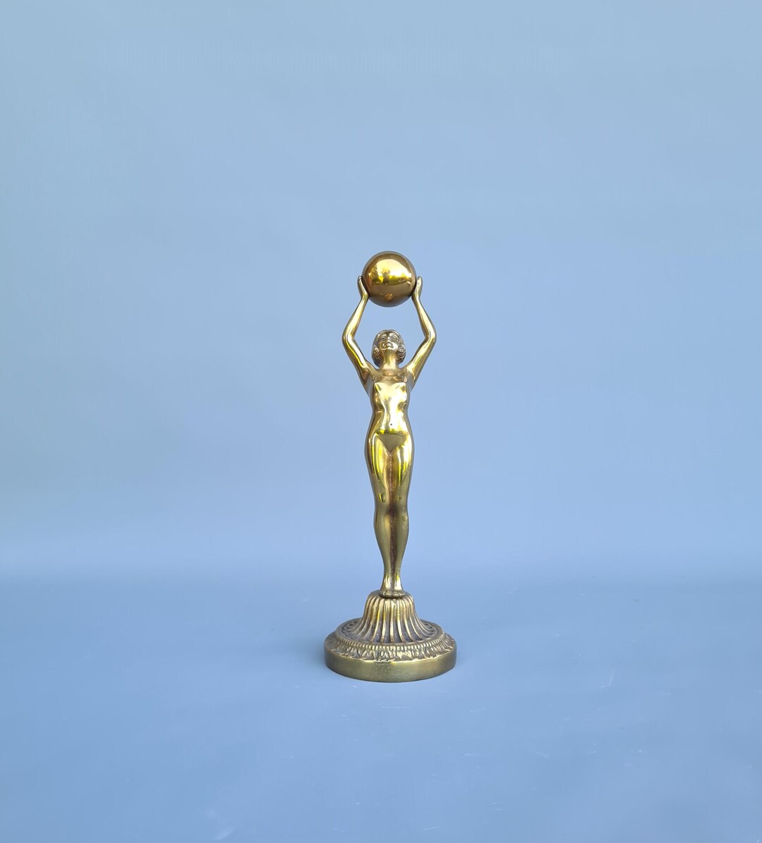 Art Deco Statue Lady With Ball - Etsy