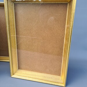 Set of Five Vintage Small Wood Picture Frame With Gold Border for ...