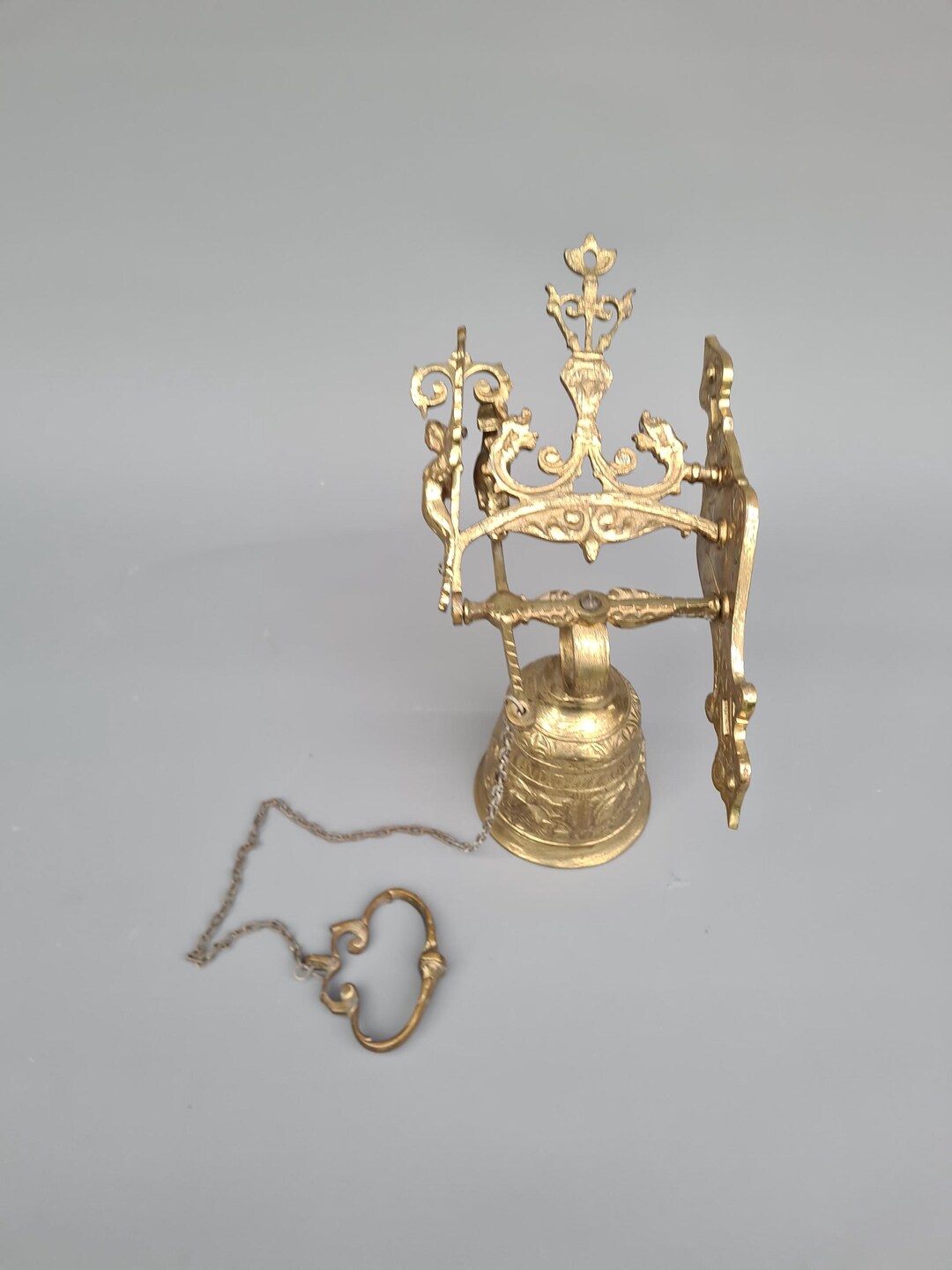 Old Brass Wall Mounted Bell ++ - Etsy