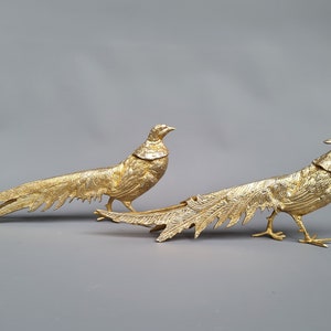 Vintage Pair of Two Brass Pheasant Figurines ++ - Etsy