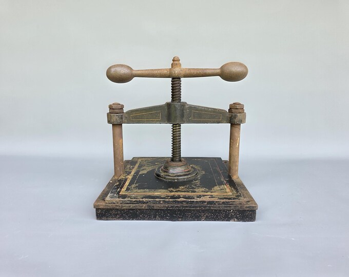Beautiful Antique Book Press, Made of Iron ++ - Etsy