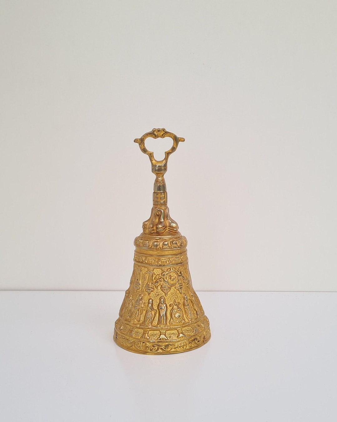 Cast Temple Bell, Solid Brass Hand Bell ++ - Etsy