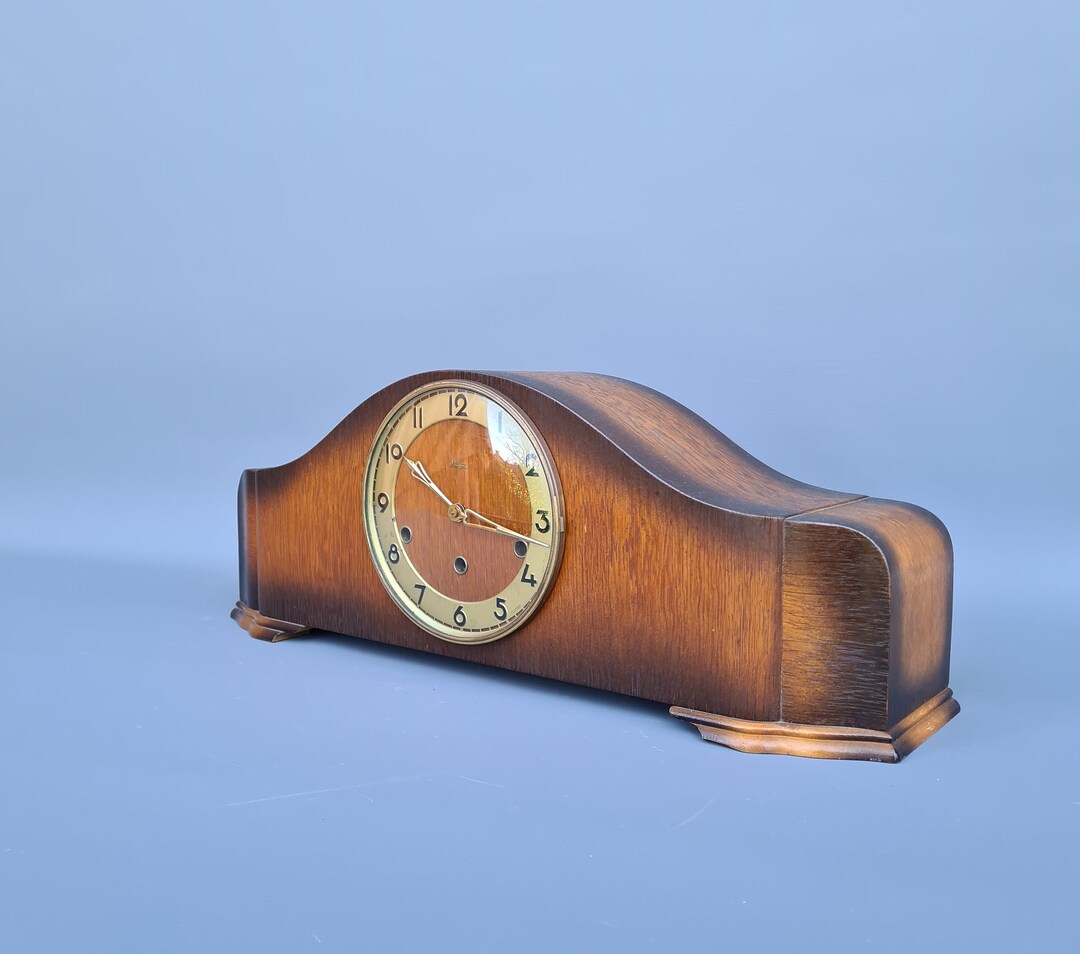 Rare Elegant Wooden Magan Mantle Clock - Etsy