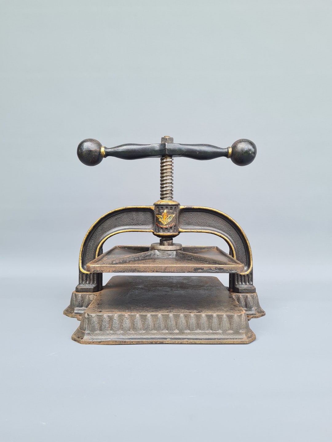 19th Century French Wrought Iron Book Binding Press - Etsy