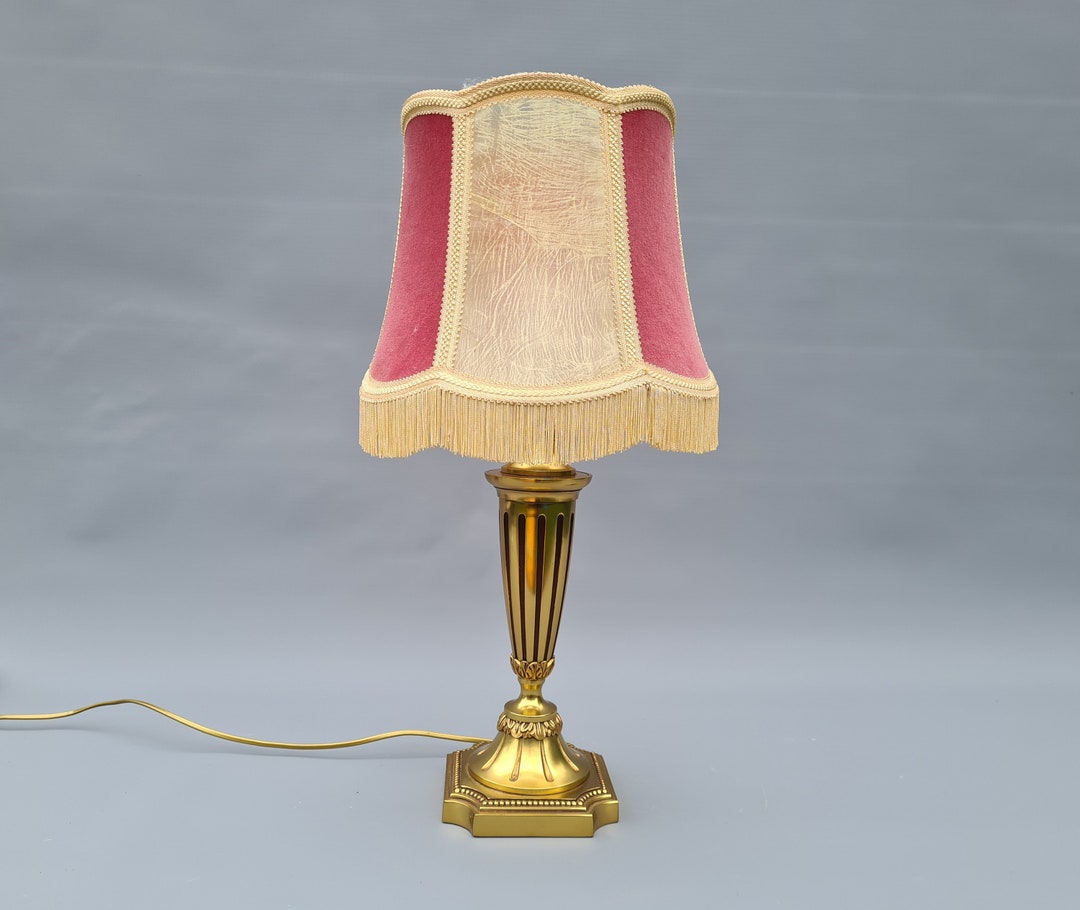 Vintage Bronze Table Lamp With Original Lampshade, Empire Style ++ - Etsy