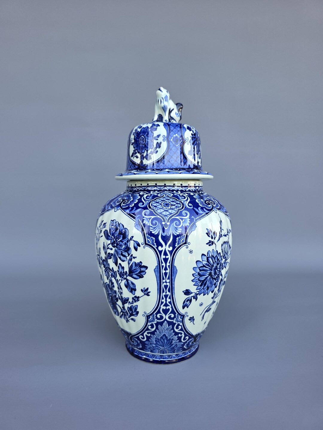 Ceramic Boch Delfts Blue and White Floral Vase ++ - Etsy