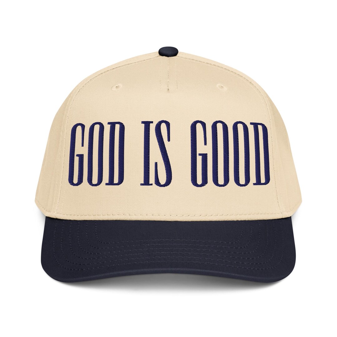 GOD IS GOOD | 3D Puff Embroidery Hat | Christian Monochromatic Mid ...