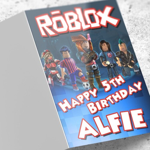 Roblox Gaming Themed Birthday Card - Etsy