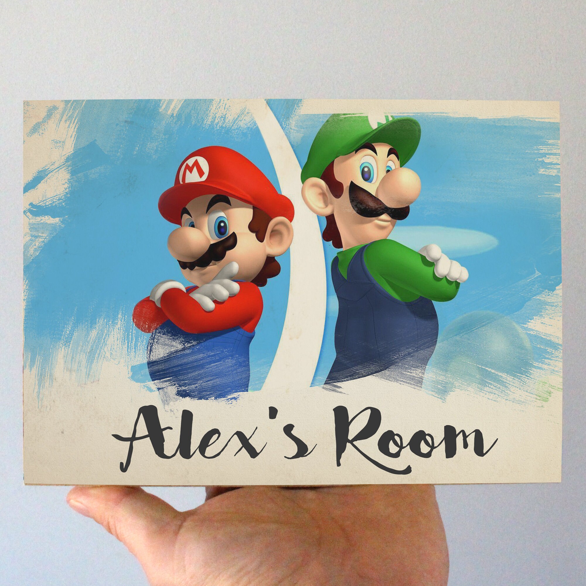 Personalised SUPER MARIO Kids Room Sign | Boys Door Plaque | Children ...