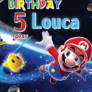 SUPER MARIO BROS **personalised Birthday Card** - Etsy UK
