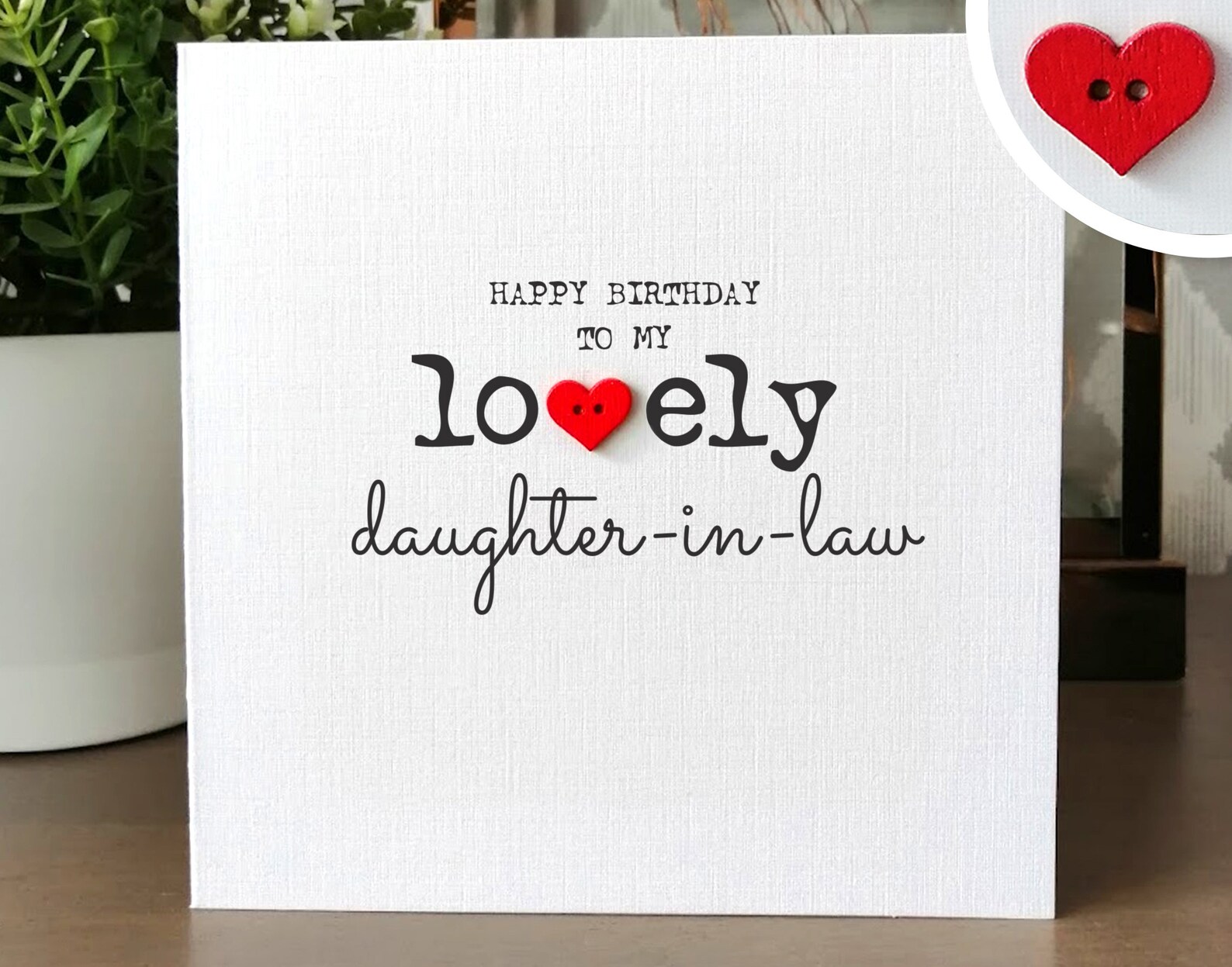 Handmade Daughter-in-law Birthday Card, Personalised Birthday Card for ...