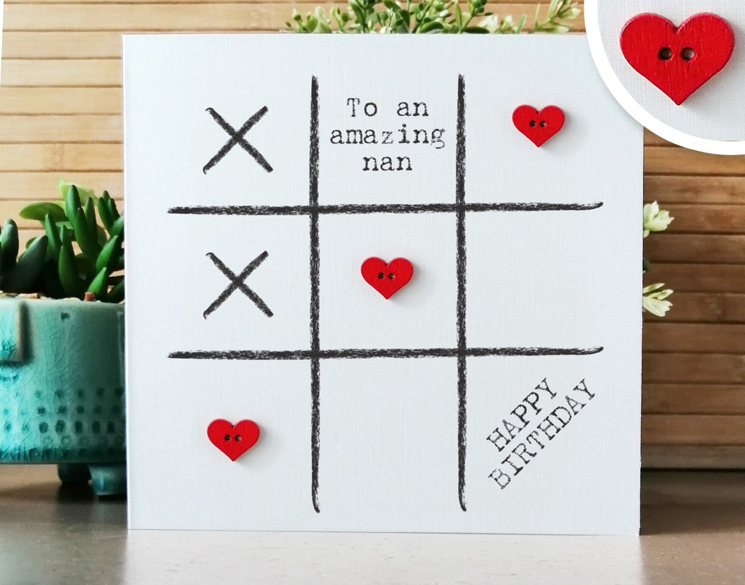 Handmade Nan Birthday Card, Birthday Card for Nanny, Amazing Nan ...