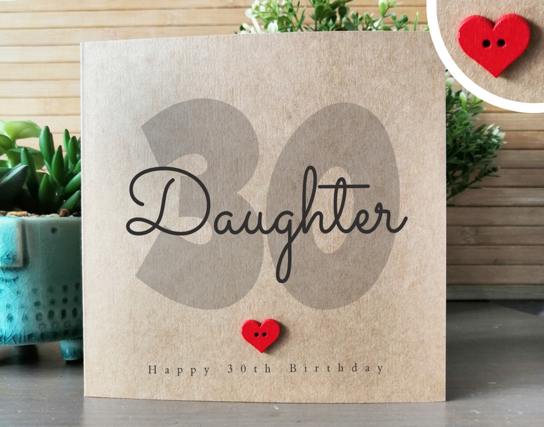 Daughter 30th Birthday Card, Handmade 30th Birthday Card for Daughter ...