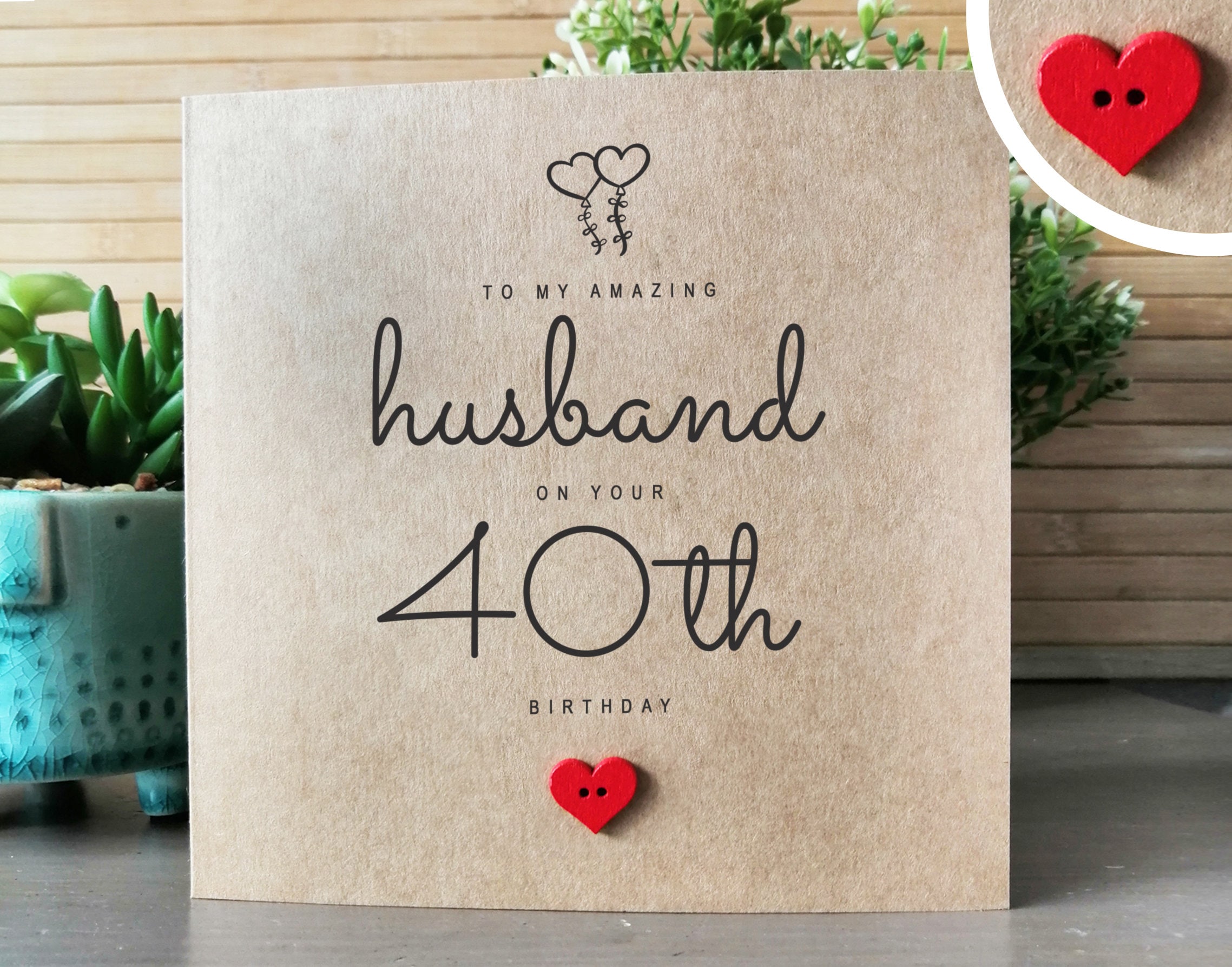 40th Birthday Card for Him Husband 40th Birthday Card 40th - Etsy UK