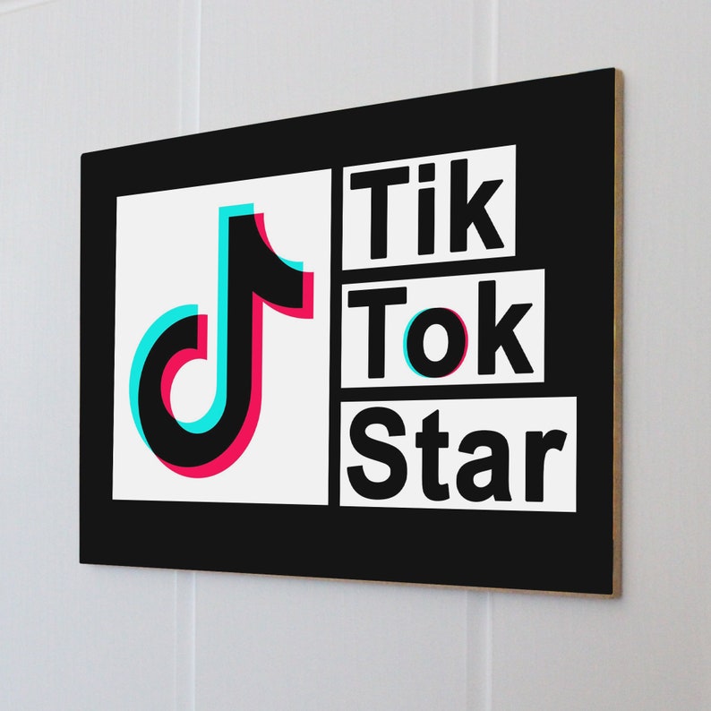 Tik Tok Star Kids Room Sign | Teenager Door Plaque | Children Bedroom ...